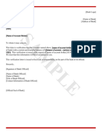 Bank Letter Template | PDF