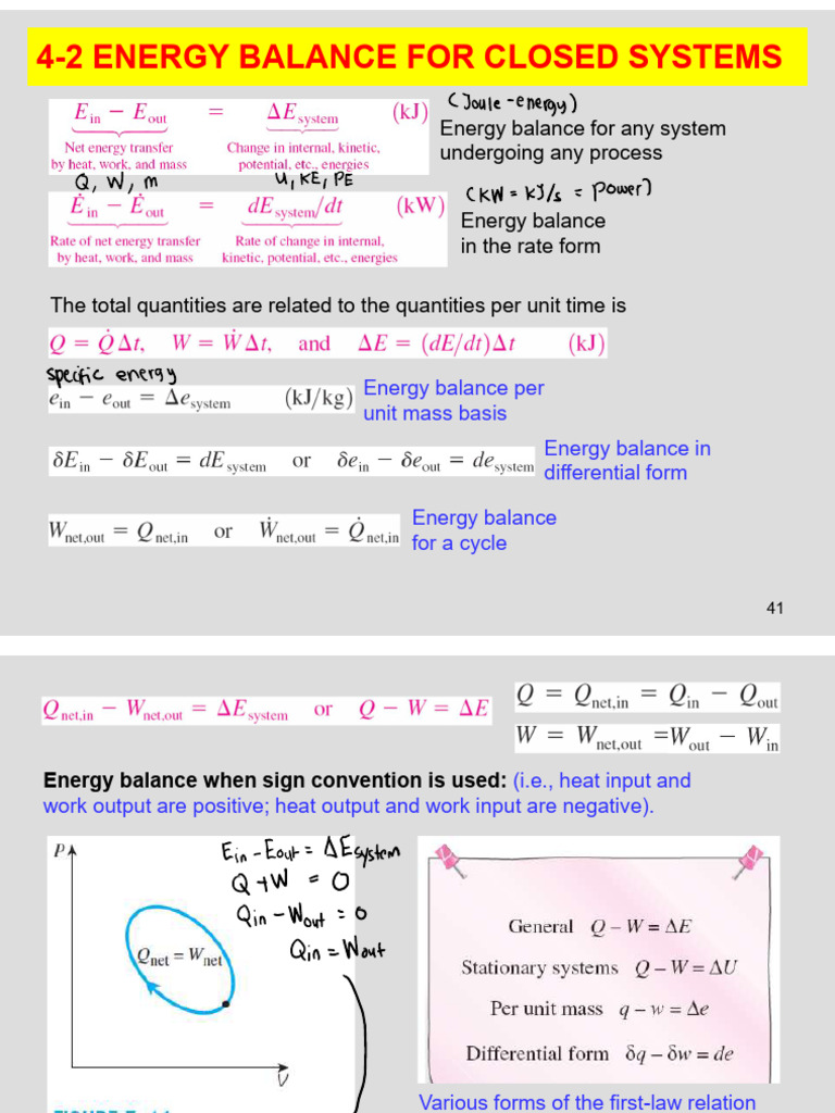 CHAPTER 4- Energy Analysis of Closed Systems- Energy Balance and Specific Heats | PDF | Enthalpy ...