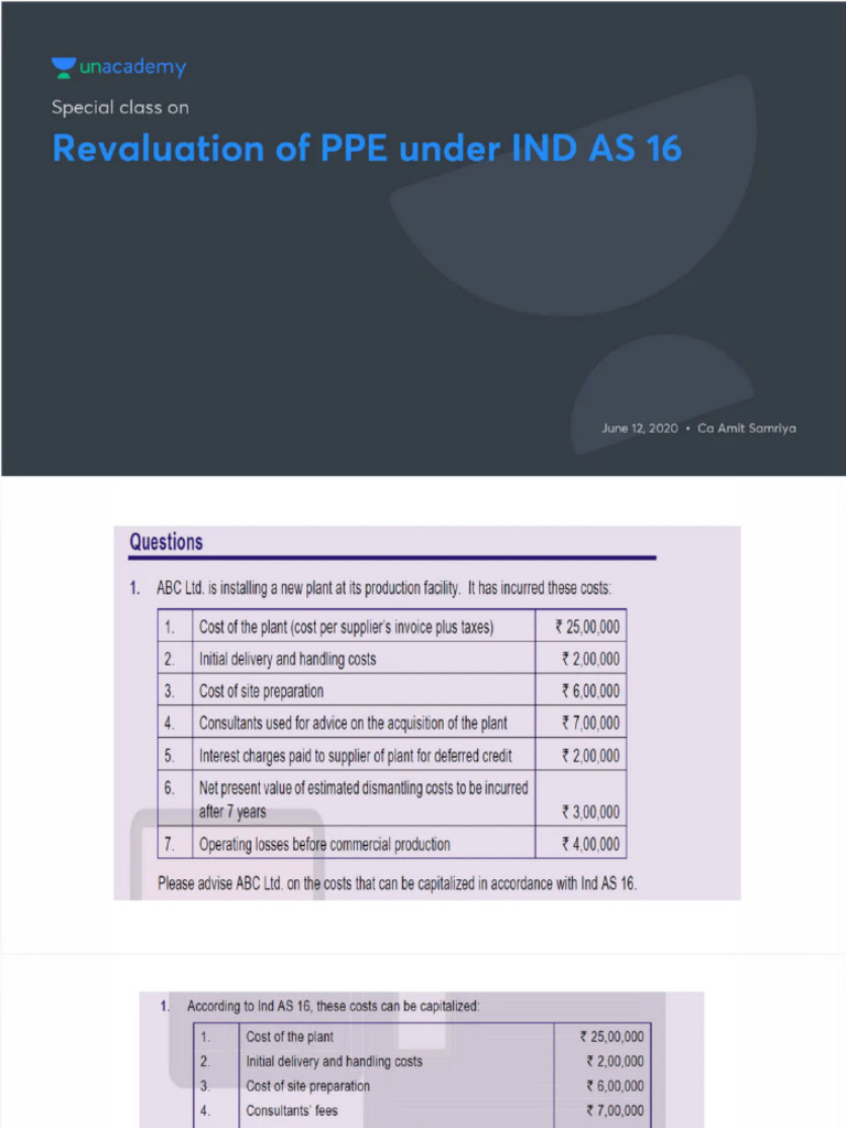 Revaluation of PPE Under IND AS 16 With Anno | PDF