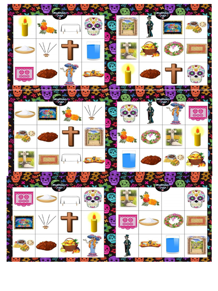 LOTERIA Dia de Muertos (1) | PDF