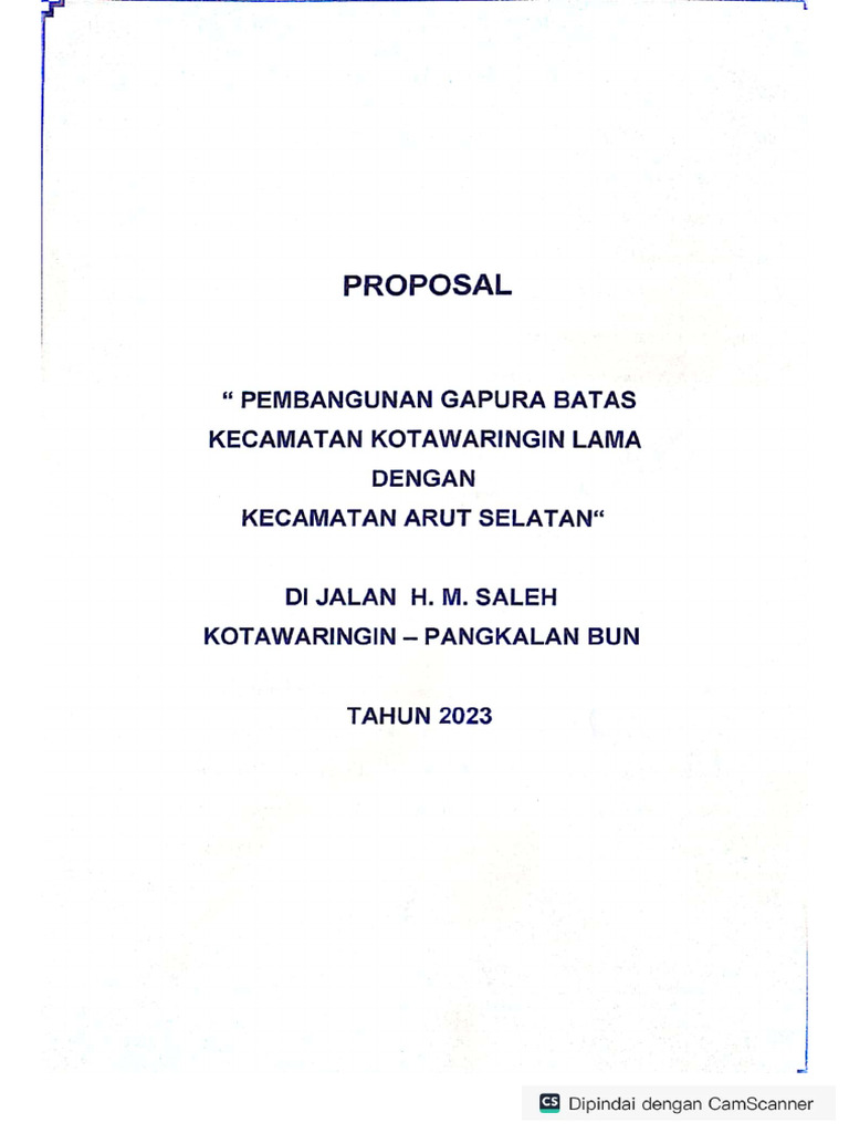 Profosal Gapura 2024 Arsel | PDF