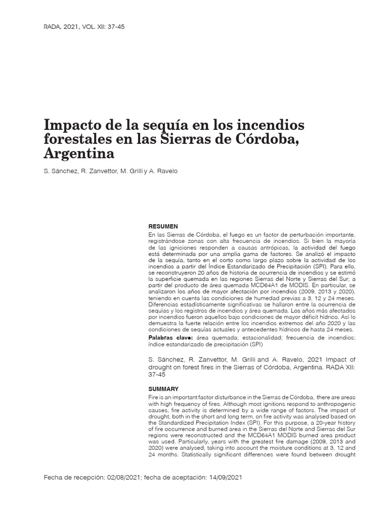 Impacto de La Sequía en Los Incendios | PDF | Fuego fatuo | Clima