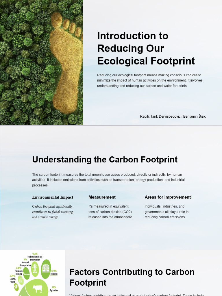 Strategies to Reduce Ecological Footprint | PDF | Carbon Footprint ...