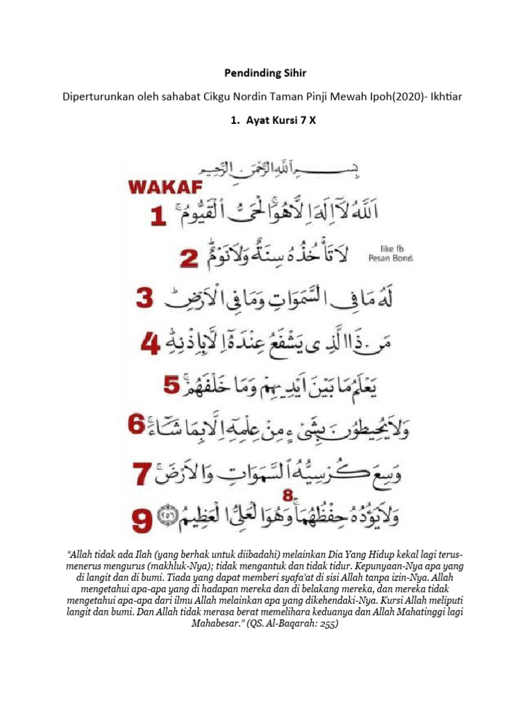 Pendinding Sihir: Doa dan Kaedah Pengubatan | PDF