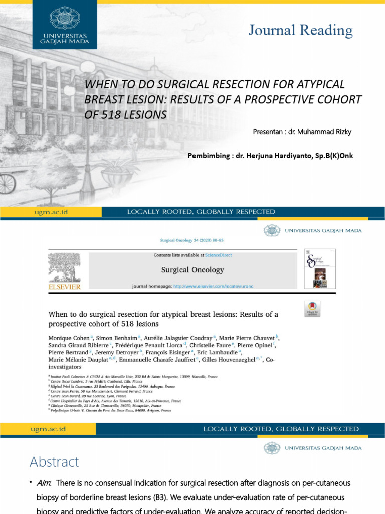 Journal Reading WHEN TO DO SURGICAL RESECTION FOR ATYPICAL BREAST ...