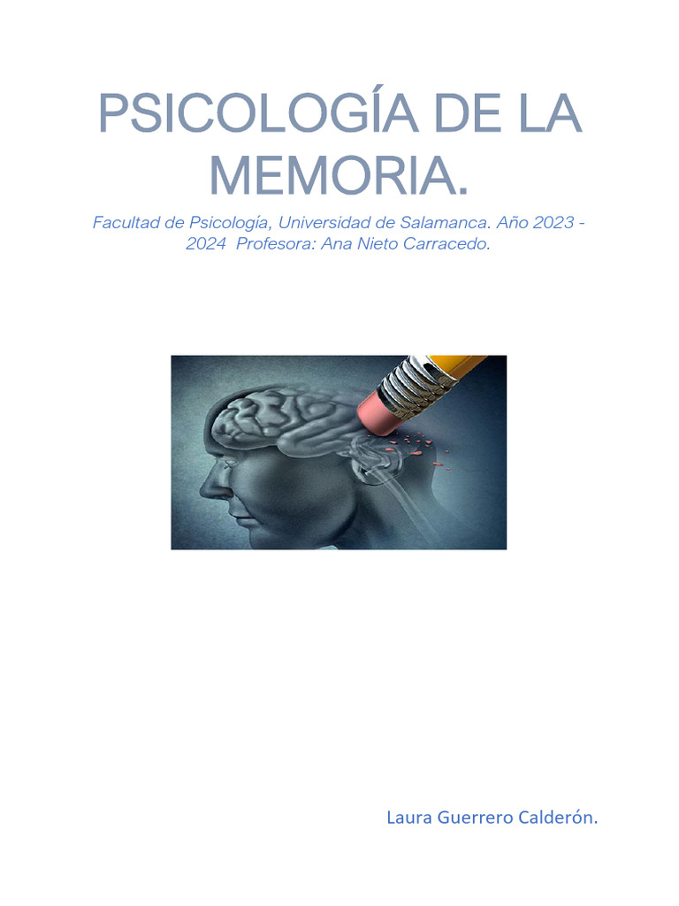 Psicología De La Memoria Estructuras Y Procesos Pdf Memoria