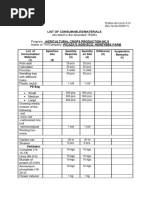 List of Consumables Materials - Template | PDF