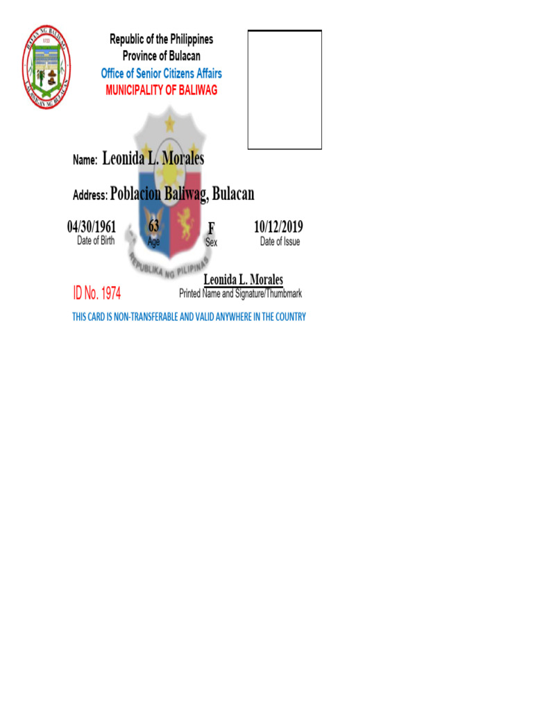 SENIOR CITIZEN ID | PDF