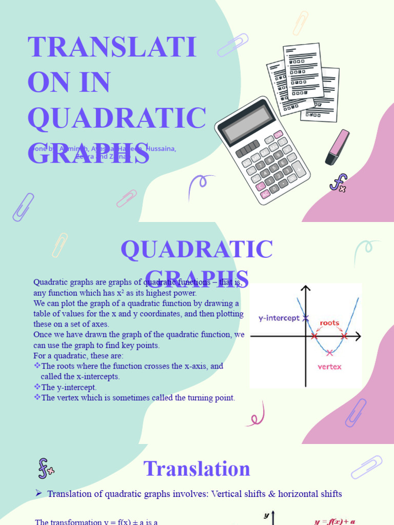 Translating Quadratic Graphs Explained | PDF