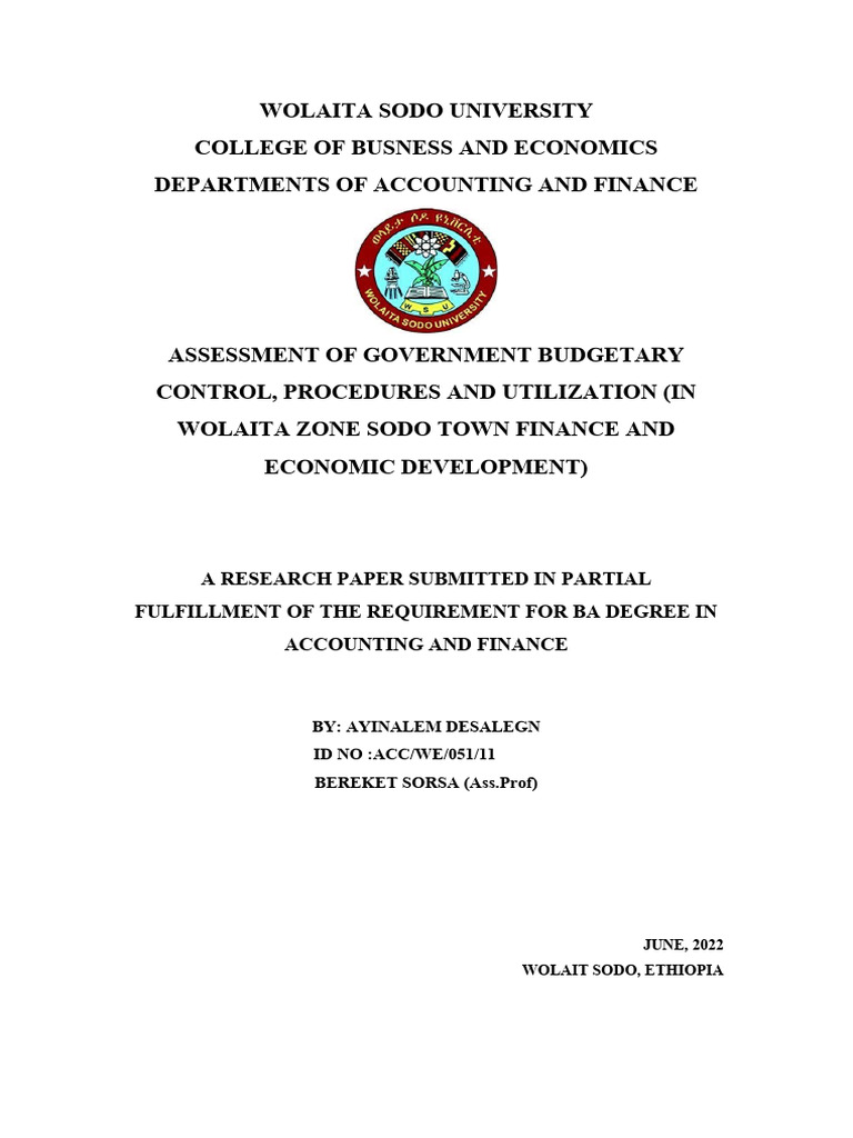 Ayinalem Last Research | PDF | Budget | Strategic Planning