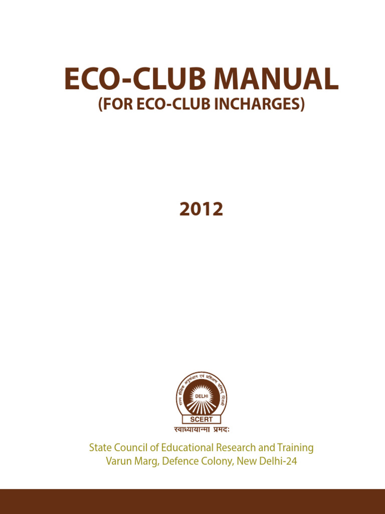 Eco-ClubManual 2012 | PDF | Sustainability | Sustainable Development