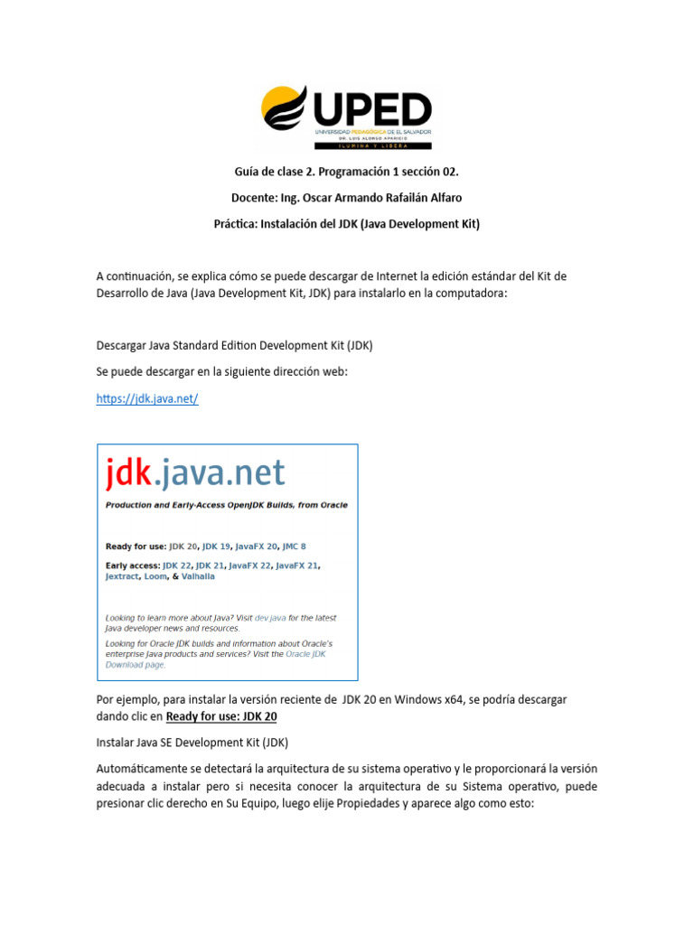 Guía de Clase 3 Instalacion JDK | PDF