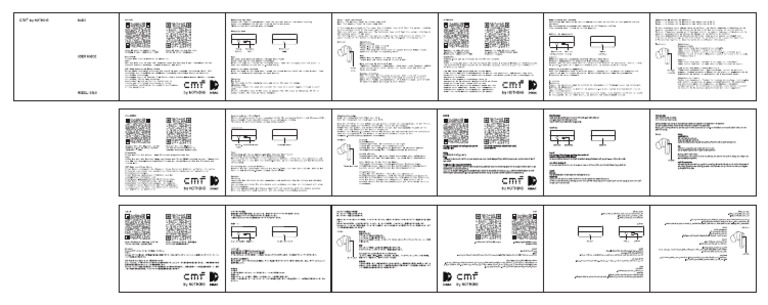 CMF Buds User Manual English French German Indian Hindi Japanese Arabic | PDF