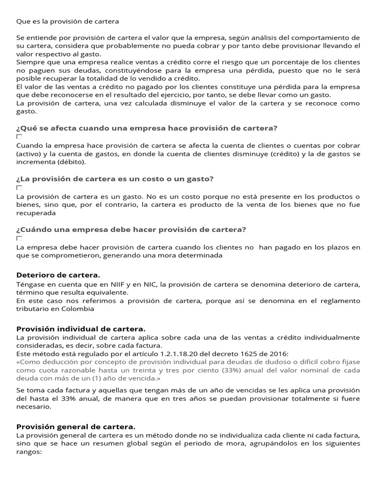 Provision De Cartera Descargar Gratis Pdf Factura Business