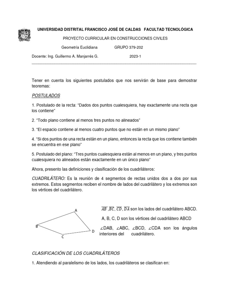 Conceptos en Geometría Euclidiana | PDF | Triángulo | Euclides
