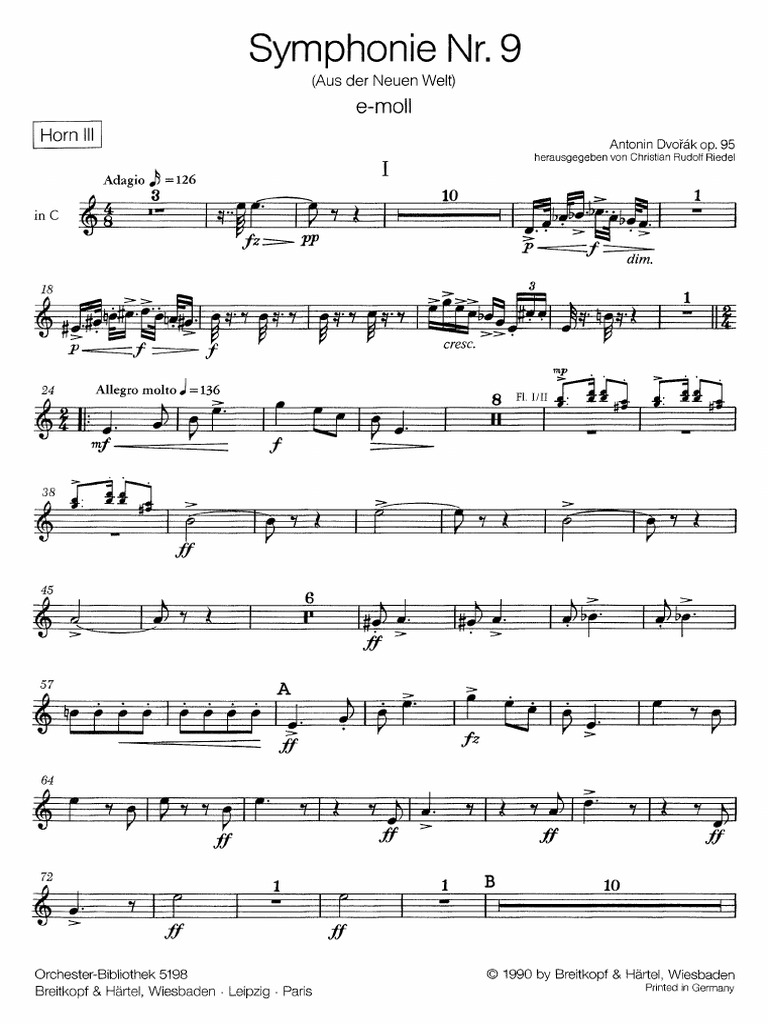 Horn 3 - Dvorak - Symphonie Nr. 9 - Aus Der Neuen Welt"PDF | PDF