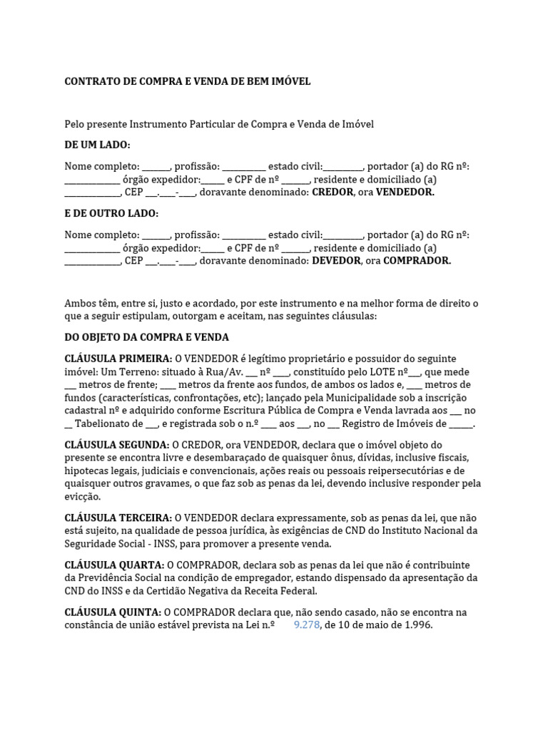 Modelo de Contrato | PDF | Economias
