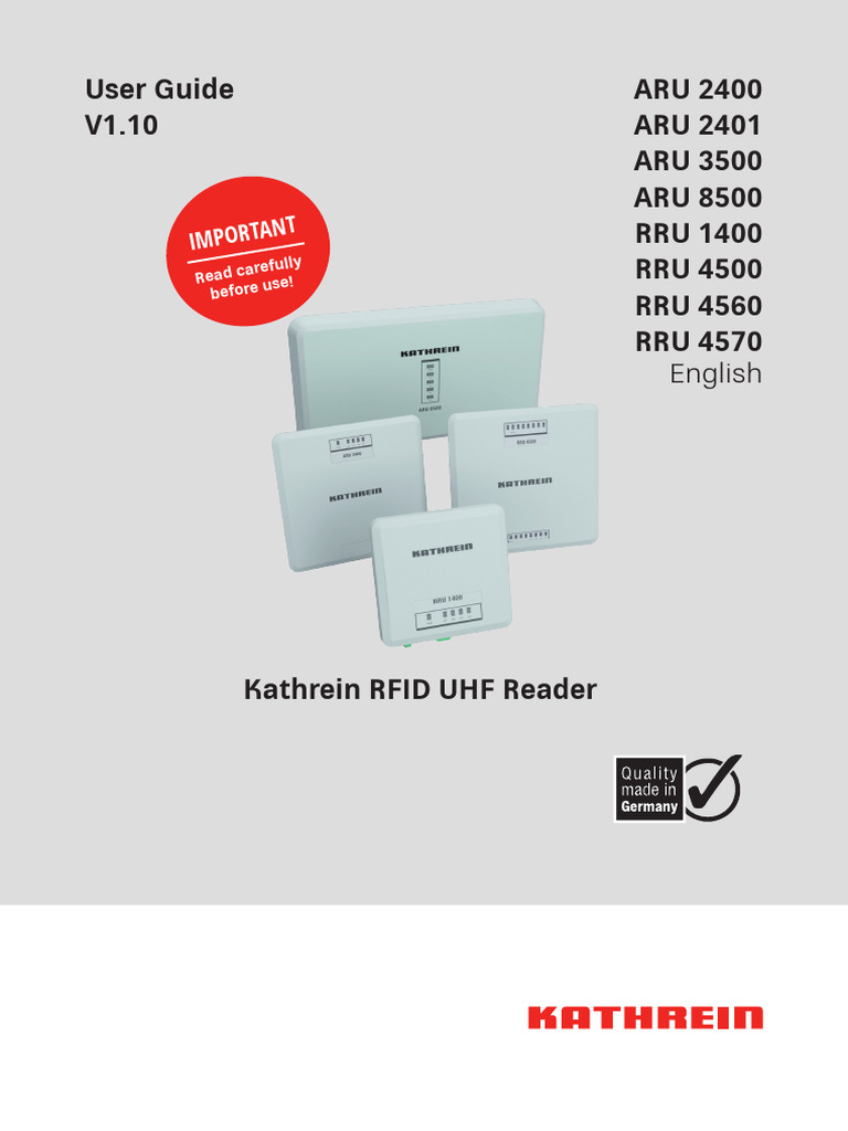 User Guide For Kathrein Rfid Uhf Readers - v1.10 | Download Free PDF | Radio Frequency ...