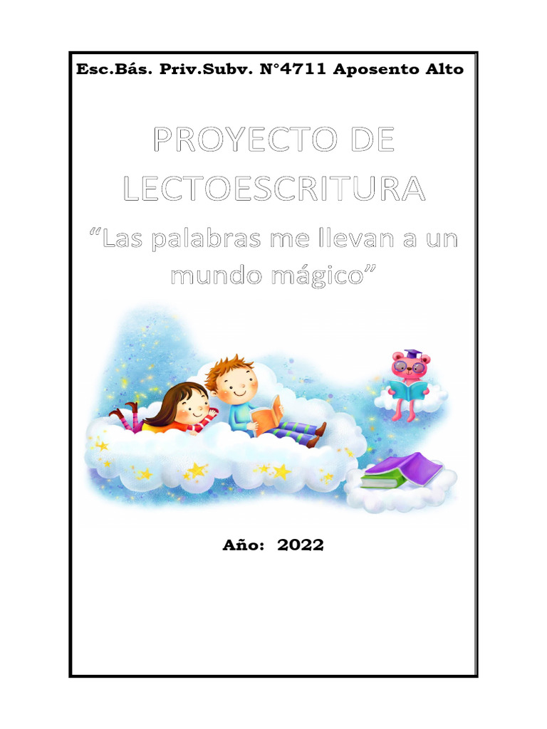 Proyecto de Lectoescritura | PDF | Aprendizaje | Evaluación