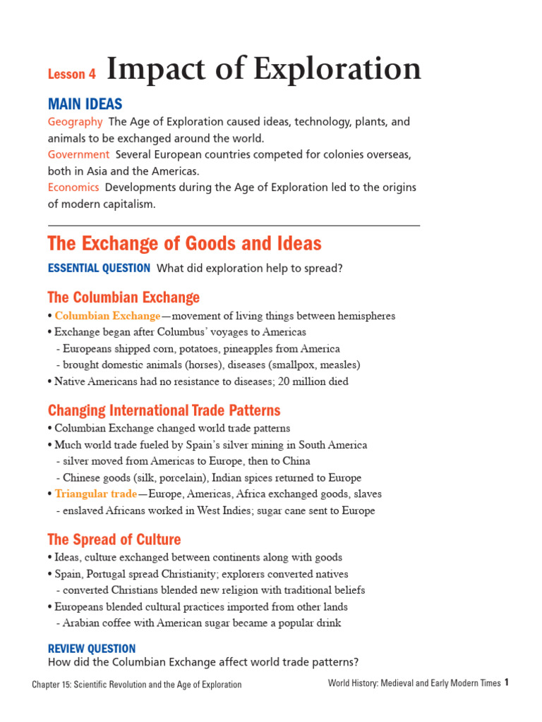 Impact of Age of Exploration | PDF | European Colonization Of The ...