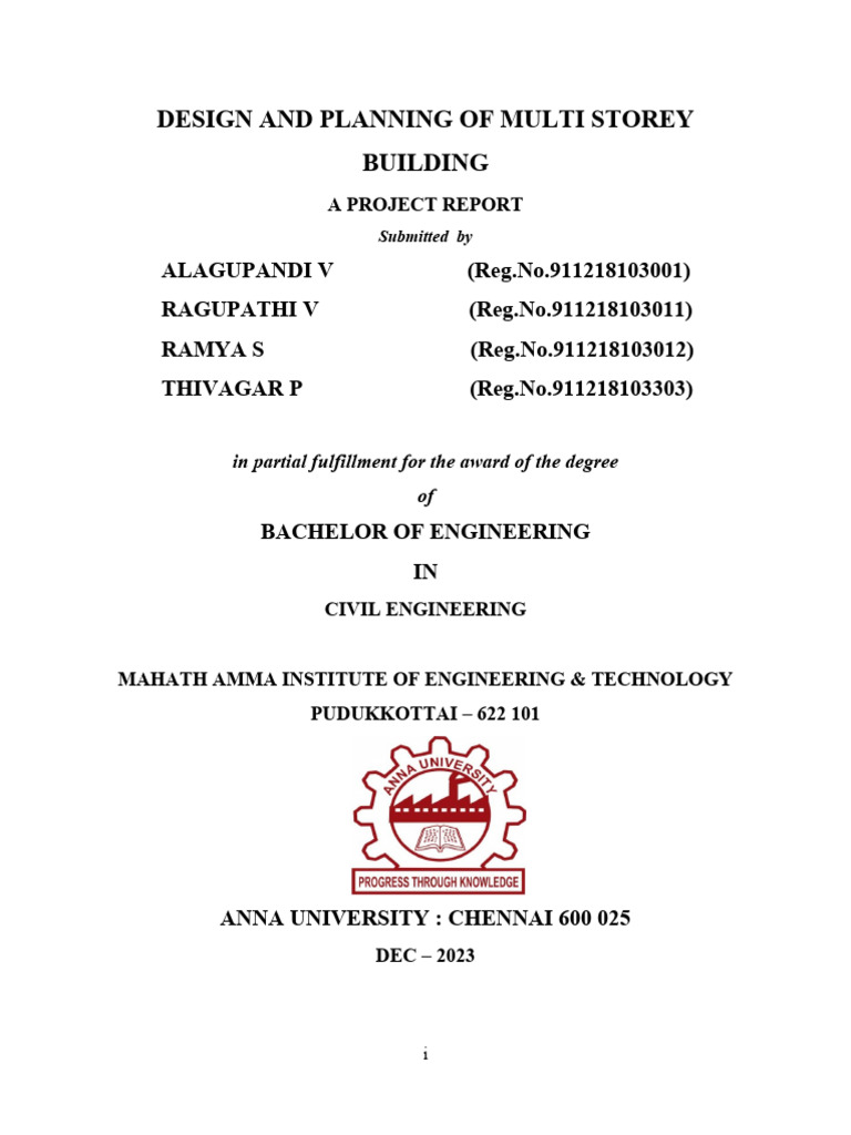 Project Front Page | PDF | Engineering