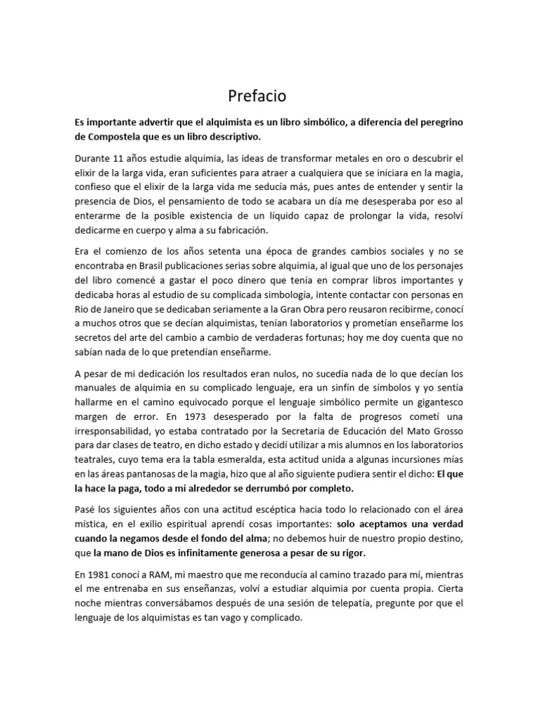 El Alquimista: Reflexiones y Simbolismo | PDF | Alquimia | Amor