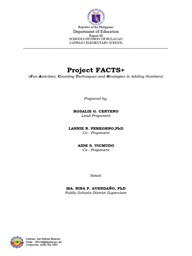 Project FACTS | Download Free PDF | Innovation | Teachers