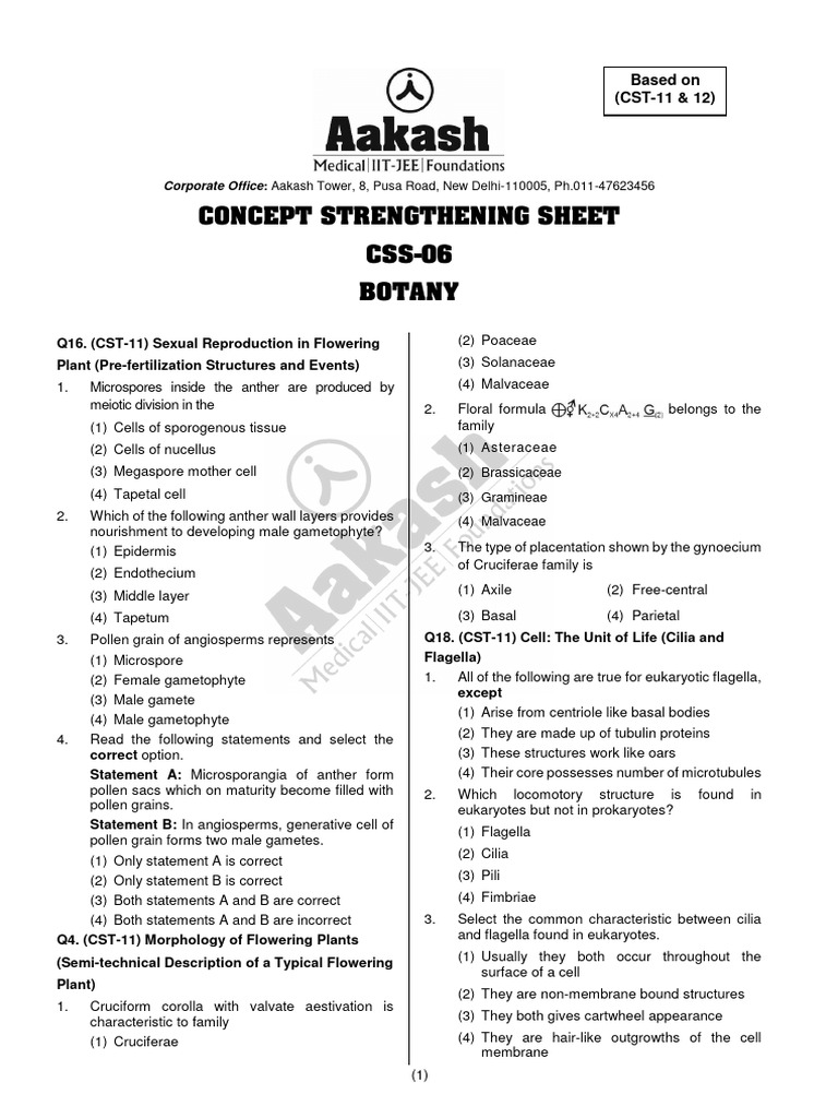 Concept Strengthening Sheet (CSS-06) Based On CST-11 & 12 - (Code-A ...