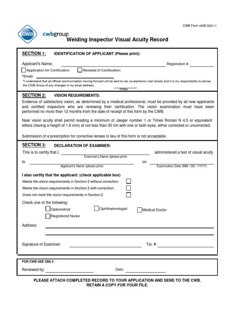 0455e-2021-1 - Welding Inspector Visual Acuity Record-Fillable | PDF ...