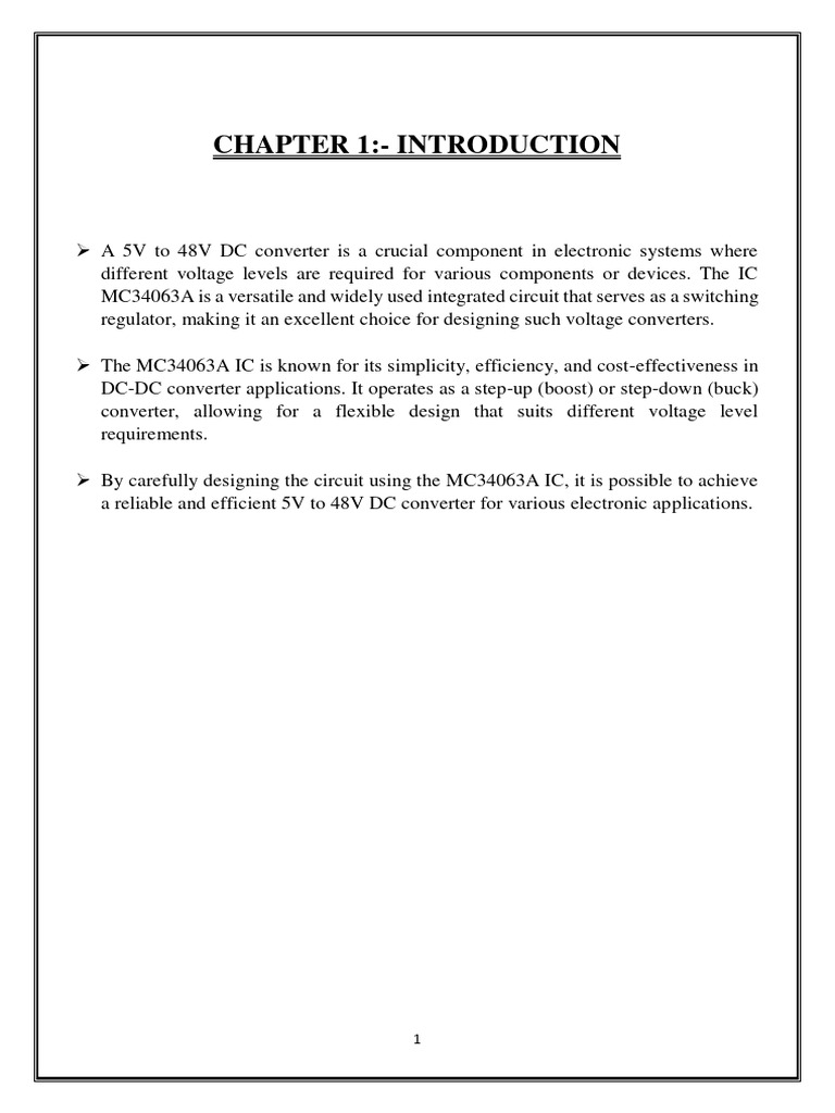 PROJECT RIPORT Chapter | Download Free PDF | Direct Current | Inductor
