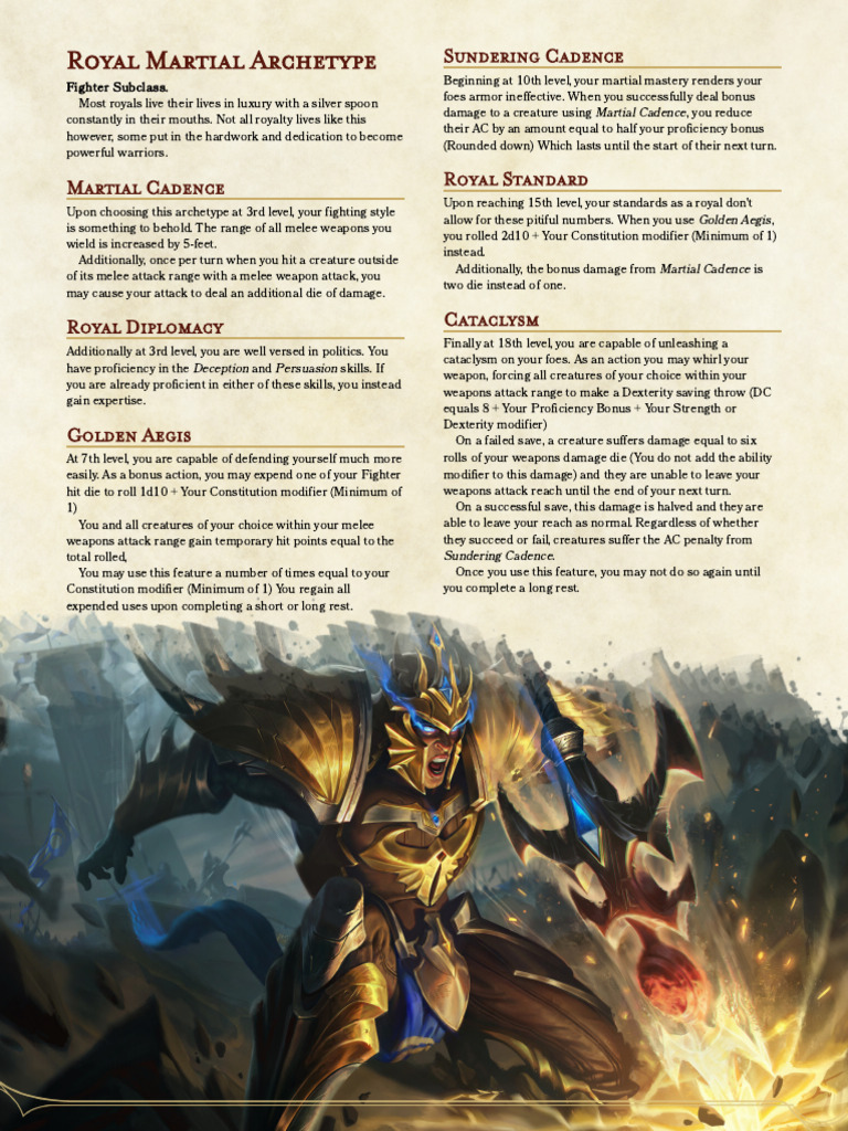 Royal Martial Archetype (Jarvan IV) | PDF | History
