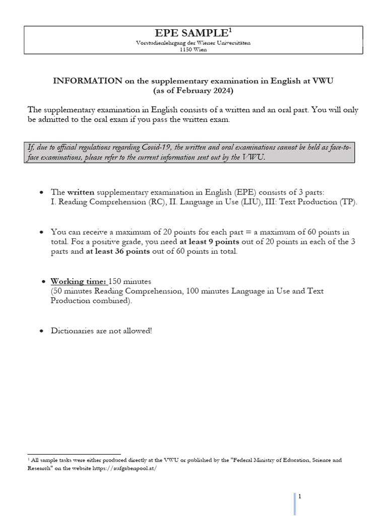 EPE Sample Written Exam 02 2024 | PDF | Las Vegas Strip | Las Vegas