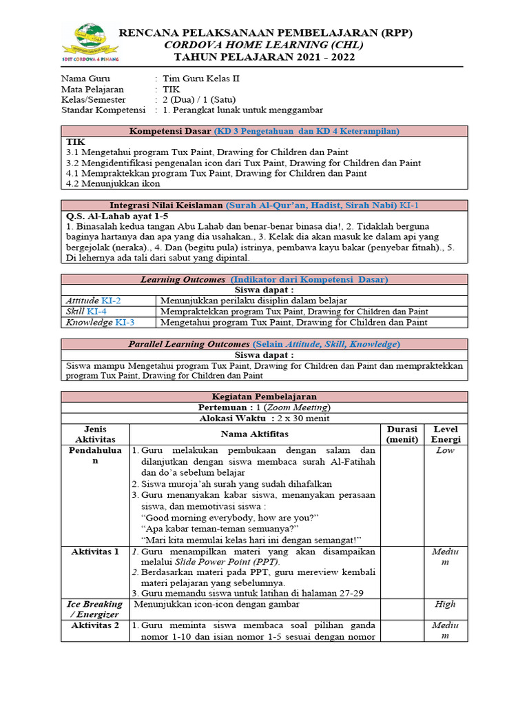 RPP SMT 1 TIK Pert. 6 | PDF