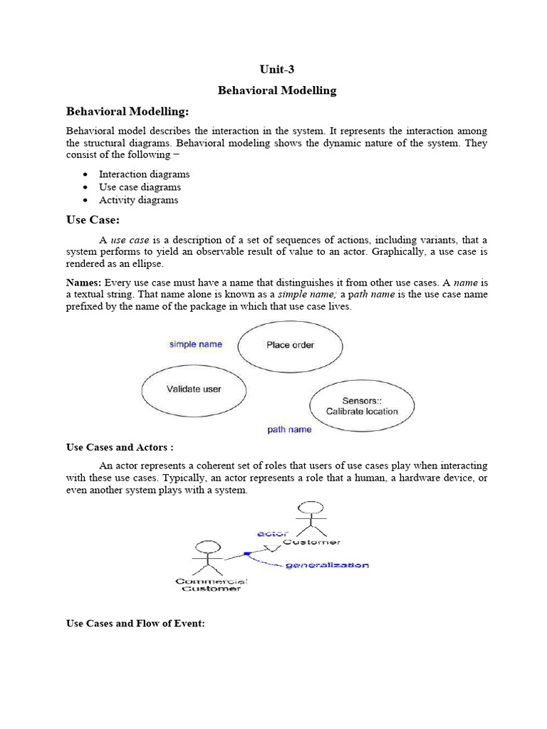 Ooad Unit 3 Download Free Pdf Use Case Unified Modeling Language