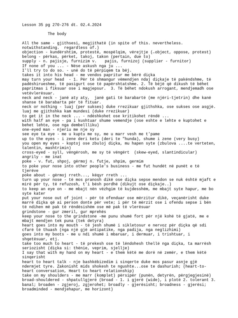 Book 3 Lesson 35 Vocabulary | PDF