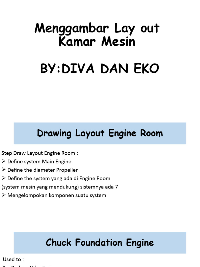 Menggambar Layout Kamar Mesin | PDF | Computers | Technology & Engineering