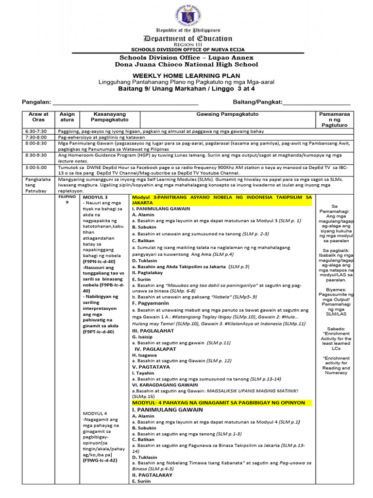WHLP 1st Q Module 3 and 4 | PDF