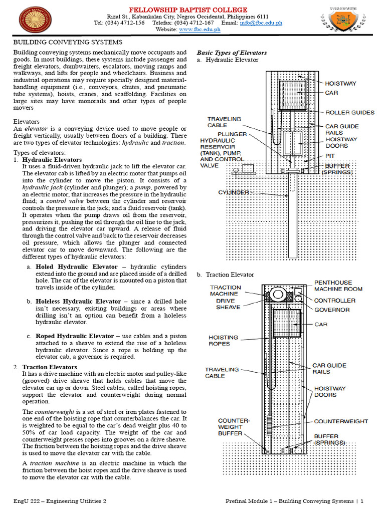EngU 222 Prefinal Module 1 | PDF | Elevator | Escalator