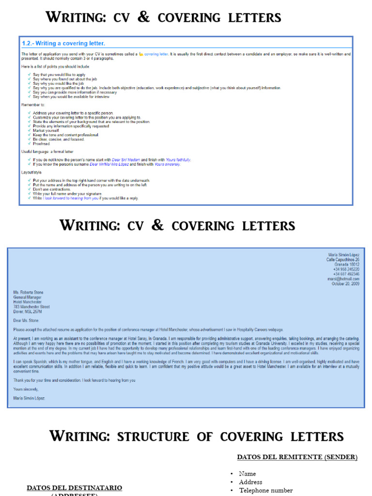 Covering Letters Materials | PDF | Written Communication