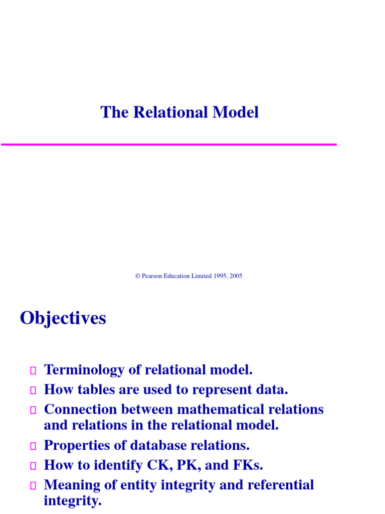The Relational Model Pdf Relational Database Relational Model