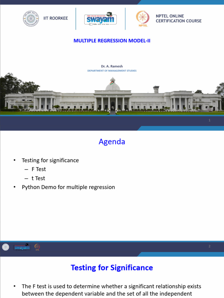Lecture 34 Notes Pdf F Test Analysis Of Variance