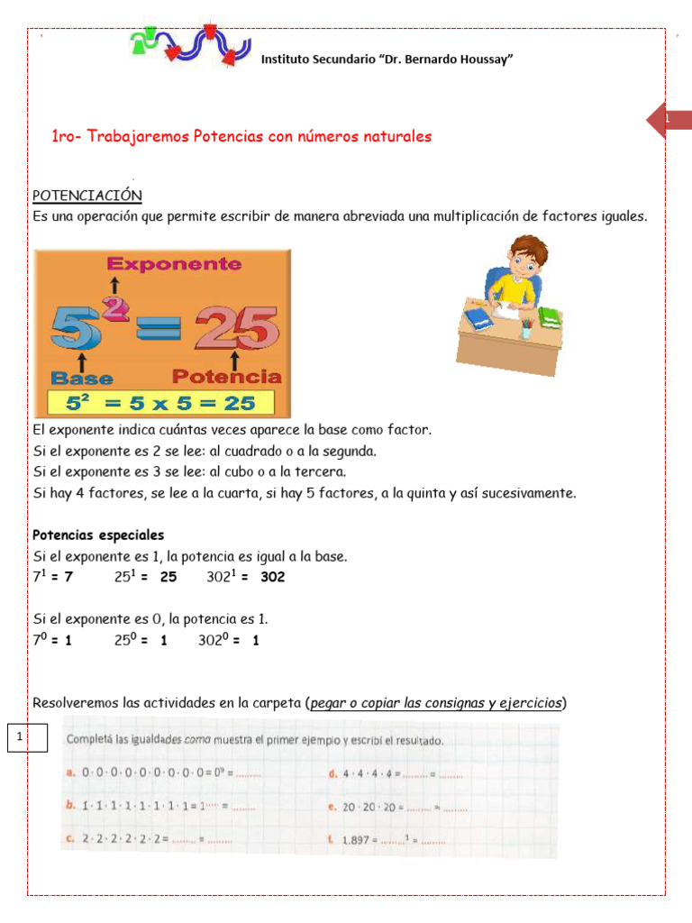 Potenciaci-N y Radicaci-N de Naturales - 24 | PDF | Exponenciación ...