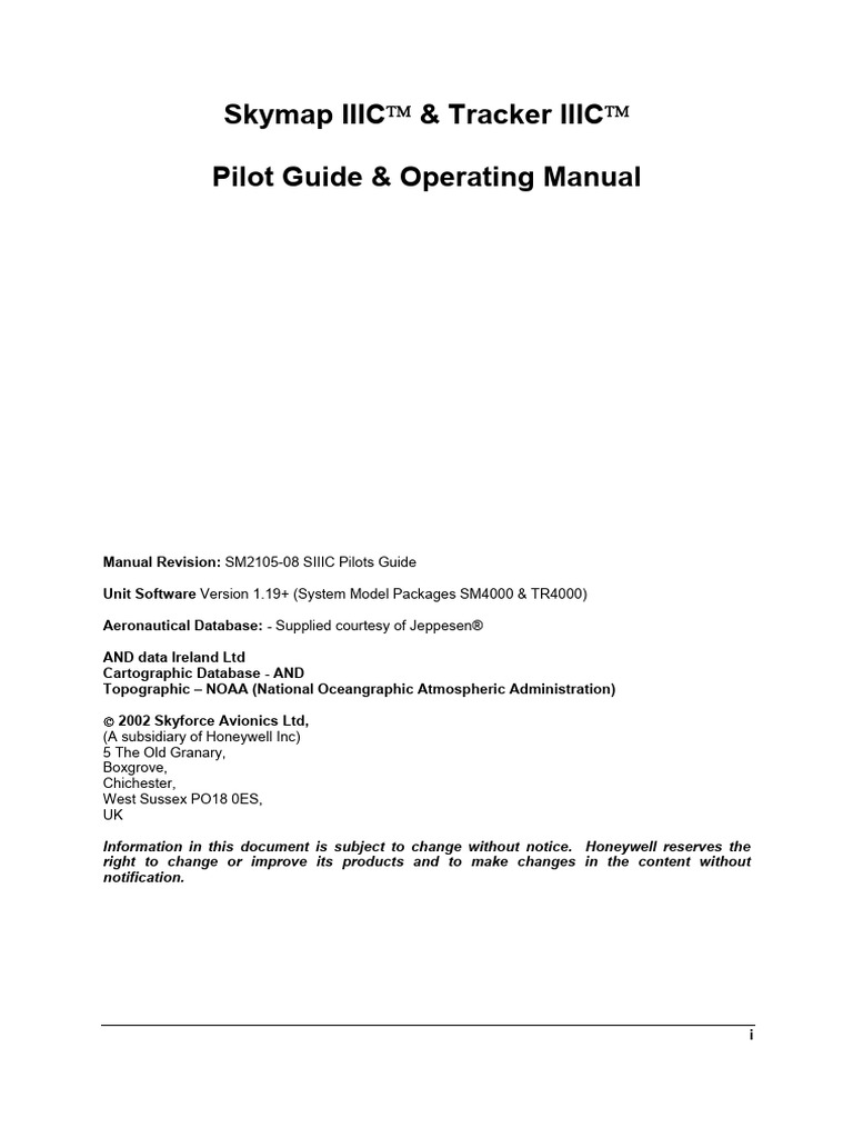 Skymap Iii Pilot Guide Pdf Computer Memory