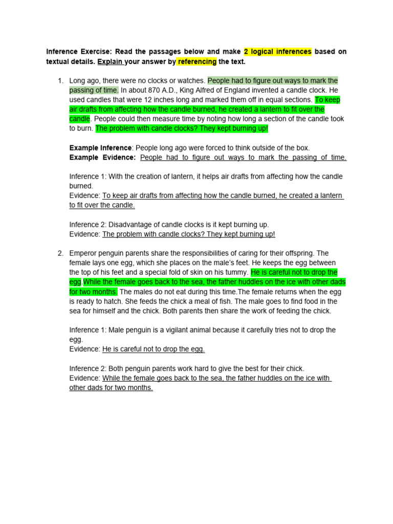 ELC501 - Inference Exercise _ week 5 | PDF | Ikebana | Thomas Jefferson