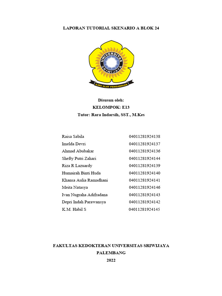 Laporan Tutorial Skenario A Blok 24 | PDF | Pengembangan Diri | Kesehatan Holistik