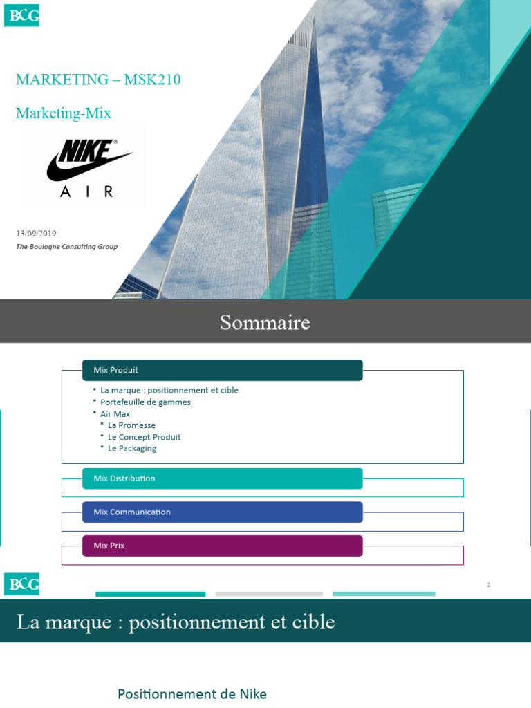 Marketing Mix de Nike : Positionnement et Promesse | PDF | Nike | Consommateurs