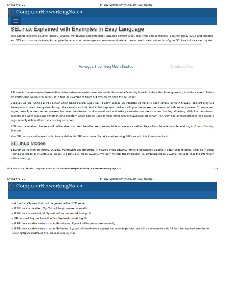 SELinux Explained With Examples in Easy Language | PDF | World Wide Web ...