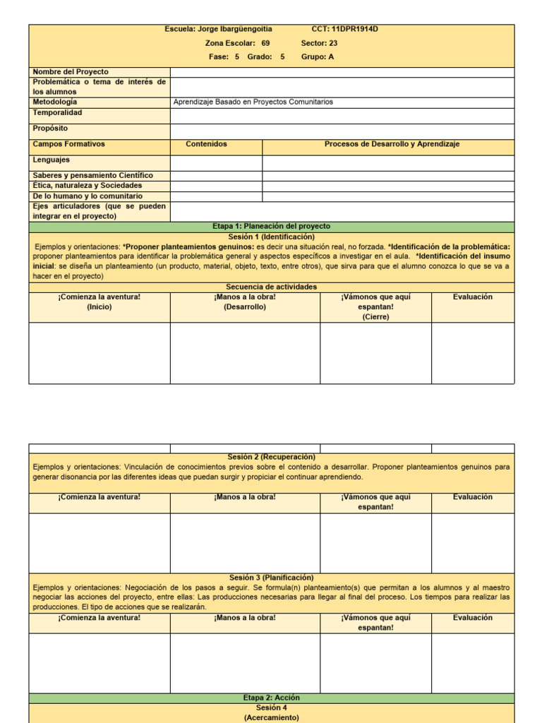 Formato planeacion por proyectos comunitarios | PDF | Evaluación ... Formato planeacion por proyectos comunitarios | PDF | Evaluación ...