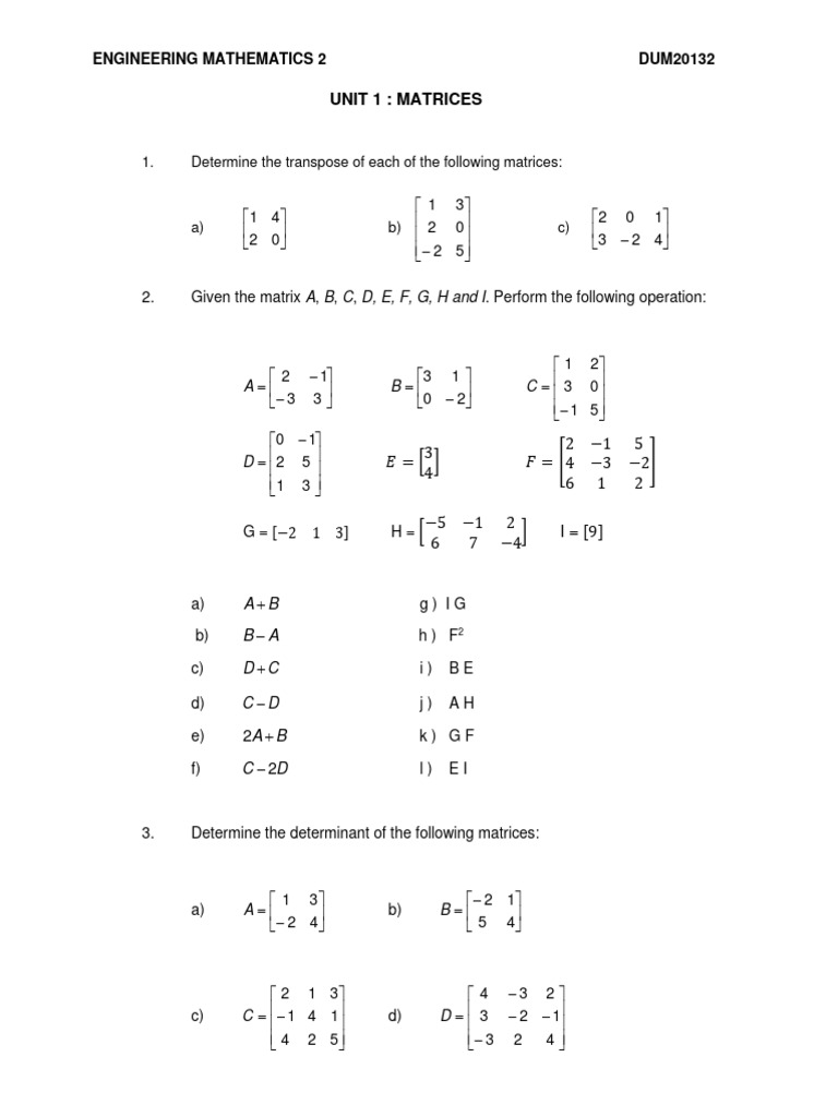Matrices | PDF | Matrix (Mathematics) | Matrix Theory