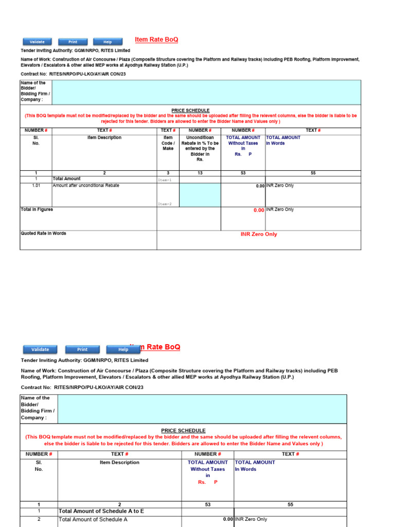 BOQ - PDF 2023 Jan 11 12 23 17 | PDF | Concrete | Brick